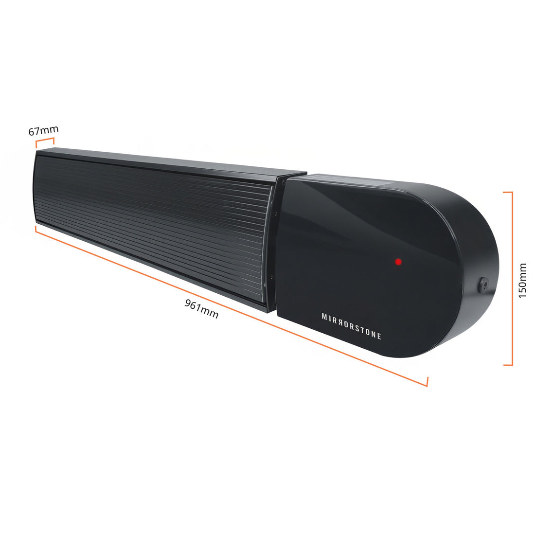 3kW Ionis Infrared Bar Heater (Black & White, Wi-Fi Option) – HEATINN